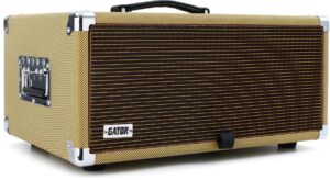 gator cases retro series vintage amp rack case; 4u tweed (gr-retrorack-4tw)