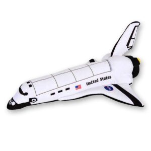 artcreativity stuffed space shuttle - 14" soft cuddly astronaut toy for kids, easter basket stuffer, birthday gift