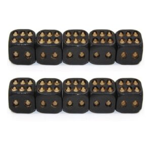 loveindiy pack of 10 skull dice scary novelty game 6 sided d6 dice vintage skeleton