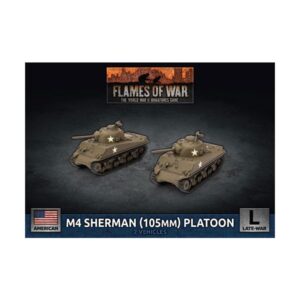 flames of war: late war: united states: m4 sherman (105mm) assault gun platoon (ubx71)