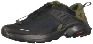 salomon x raise hiking shoes for men, black/grape leaf/phantom, 12