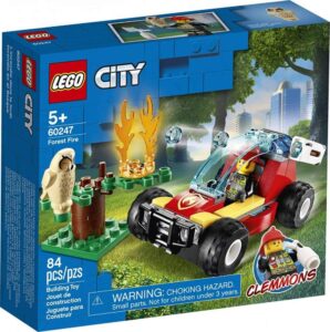 lego city forest fire 60247 firefighter toy, cool building toy for kids (84 pieces)