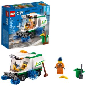 lego city street sweeper 60249 construction toy, cool building toy for kids (89 pieces)