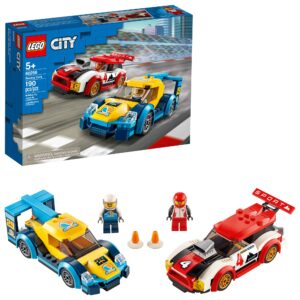 lego city racing cars 60256 fun, buildable toy for kids (190 pieces)