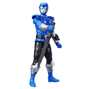 power rangers beast morphers 12" beast-x blue ranger action figure toy inspired by the tv show