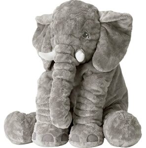 grifil zero big elephant stuffed animal plush toy 25 inches cute xxl size grey elephant toy (grayy)