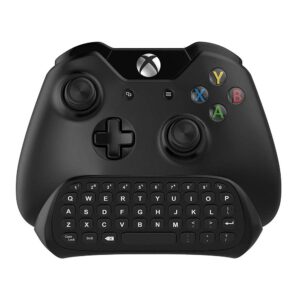 xbox one chatpad gaming wireless mini keyboard chatpad 2.4ghz receiver and 3.5mm jack for xbox one elite & slim game controller gamepad (black)