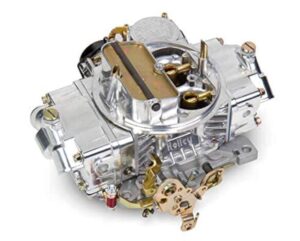 new holley classic carburetor,shiny,750 cfm,4160,4 barrel,electric choke,gasoline only,vacuum secondaries