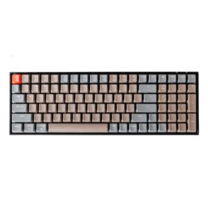 keychron k4 rgb bluetooth mechanical keyboard, wired usb c gaming keyboard with optical blue switch n-key rollover, compact 100 keys computer keyboard for mac windows pc gamer - version 2