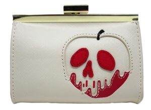 loungefly x disney snow white just one bite poison apple wallet (ivory multi, one size)