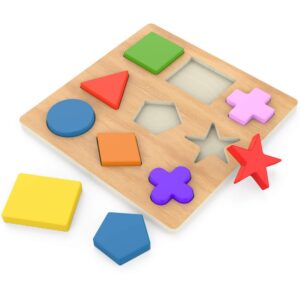 kimuvin wooden number puzzles, preschool educational learning board toys for 3 4 5 years old kids toddlers