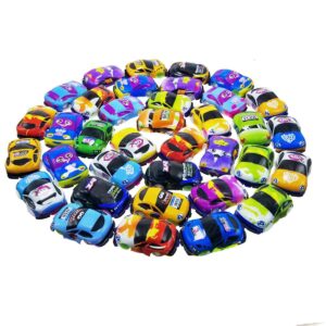 tockrop 30 pcs pull back and let go racer cars toys bright color back cars - pack of 30 - assorted car colors - perfect easter egg and pinata filler