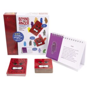 behind the anger therapy kit - anger management for kids | play therapy games for teens and kids | emotional regulation for kids | cbt counseling games for anger control | designed for professionals