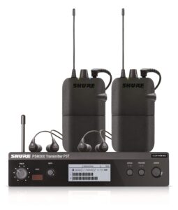 shure psm300 p3tr112tw wireless in-ear personal monitoring system with se112 earphones, twinpack - h20 band