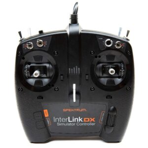 spektrum interlink dx simulator controller with usb plug, spmrftx1, black