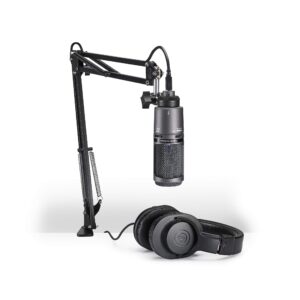 audio-technica at2020usb+pk vocal microphone pack for streaming/podcasting (renewed)