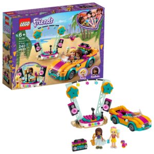 lego friends andrea’s car & stage playset 41390 building kit, includes a toy car and a toy bird (240 pieces)