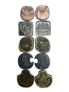 d&d monster adventure coins (set of 10 metal plated novelty) rpg larp