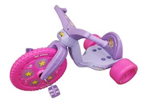 the original big wheel, pink-purple, giant 16" wheel ride on tricycle, 3 position seat - trike grows with child, kid powered pedal bike, 50th year, sit down riding around outdoor toy, ages 3-8 (19060)