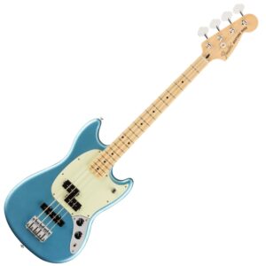 fender player mustang bass pj lake placid blue w/mint pickguard (cme exclusive)