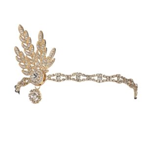 ro rox 1920's great gatsby party boho bridal wedding flapper headband headpiece - gold