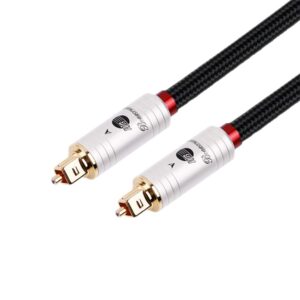 boaacoustic jib hifi fiber optical audio cable, toslink cable male to male (s/pdif) - 6ft/2m