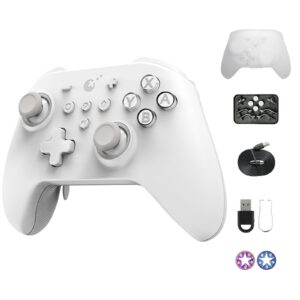 gulikit kk3 max, kingkong 3 max controller with 4 back buttons, hall joysticks and triggers, wireless for switch oled/pc/android/macos/ios/steam deck, 1000hz polling rate for wins - black