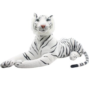 tagln large stuffed animals tiger toys giant plush big (white, 18 inch)