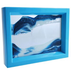 lypgone moving sand art picture dynamic sand picture flowing sand picture desktop art toys voted best gift!(ocean heart)