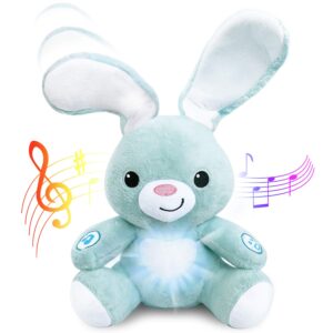 bunny stuffed animal - interactive soft plush peekaboo bunny, 16 inches tall. peek a boo animal toy. for ages 6 months to 5 year old