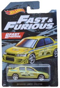 hot wheels fast & furious mitsubishi lancer evolution 3/6, green