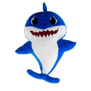 shark plush baby toy singing shark toys song for children's soft stuffed animal doll (blue)