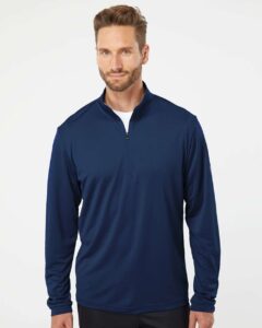 adidas lightweight quarter-zip pullover xl collegiate navy