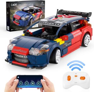 domob citroen c4 rally wrc rc car building kit – bricks toys for 6+ age kids & adults – 1:20 model build set – 2.4ghz remote control – 329 pcs blocks – stem for boys & girls