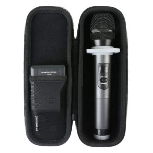 khanka hard carrying case replacement for fifine k025 wireless microphone, case only