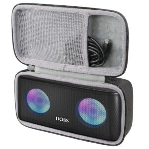 co2crea hard travel case replacement for doss soundbox plus portable wireless bluetooth speaker (black case)