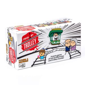 skybound trial by trolley: an adult card game of moral dilemmas and murder | party game games and cyanide and happiness | 3-13 players, ages 14 and up