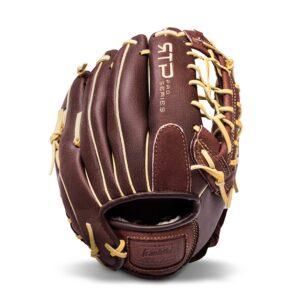 franklin sports baseball gloves - rtp pro baseball fielding glove - infield/pitcher glove - 12", brown