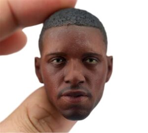 hiplay 1/6 scale african american male figure head sculpt series, handsome men tough guy, doll head for 12" action figure phicen, tbleague, ht hs004(f)