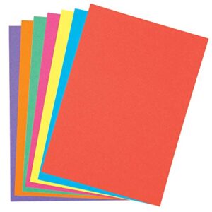 baker ross av534 a5 rainbow colored card - pack of 50, 220gsm perfect for children's art & craft activities, assorted