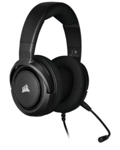 corsair hs45-7.1 virtual surround sound gaming headset w/usb dac - memory foam earcups - discord certified - works with pc, xbox series x, xbox series s, ps5, ps4, nintendo switch, macos - carbon