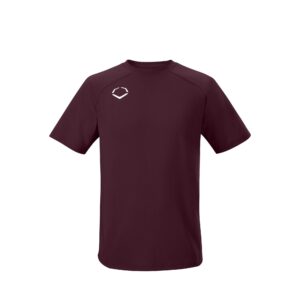 evoshield youth pro team training tee, maroon - small