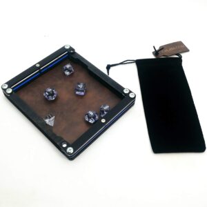 dice tray travel pocket tray-collapsible c4labs (brown)