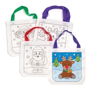 baker ross ltd christmas color in fabric bags, festive arts and crafts (pack of 3)