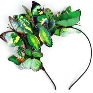 coucoland butterfly fascinator hat monarch butterfly headband crown tea party halloween costume headpiece