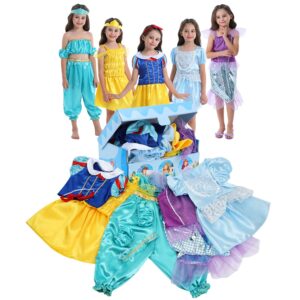 vgofun princess dresses for girls - dress up clothes for toddler girl pretend play gift for 3-6 year halloween christmas birthday