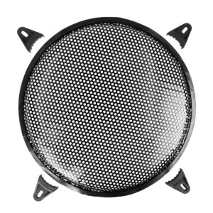 x autohaux universal 12 inch car audio speaker subwoofer metal waffle grill cover protector with rubber edge and clips