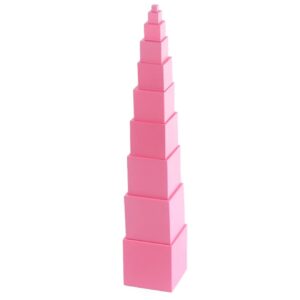 danni montessori kids wood math toy pink tower solid wood cube 0.7-7cm early preschool educational toys christmas children day gifts