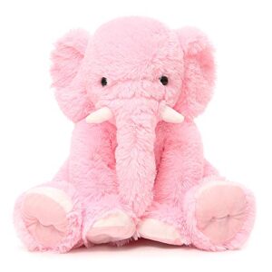 maogolan big pink elephant stuffed animal soft elephant plush toy 20''