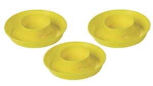 miller manufacturing company 740yellow 1 quart yellow screw-on poultry waterer base